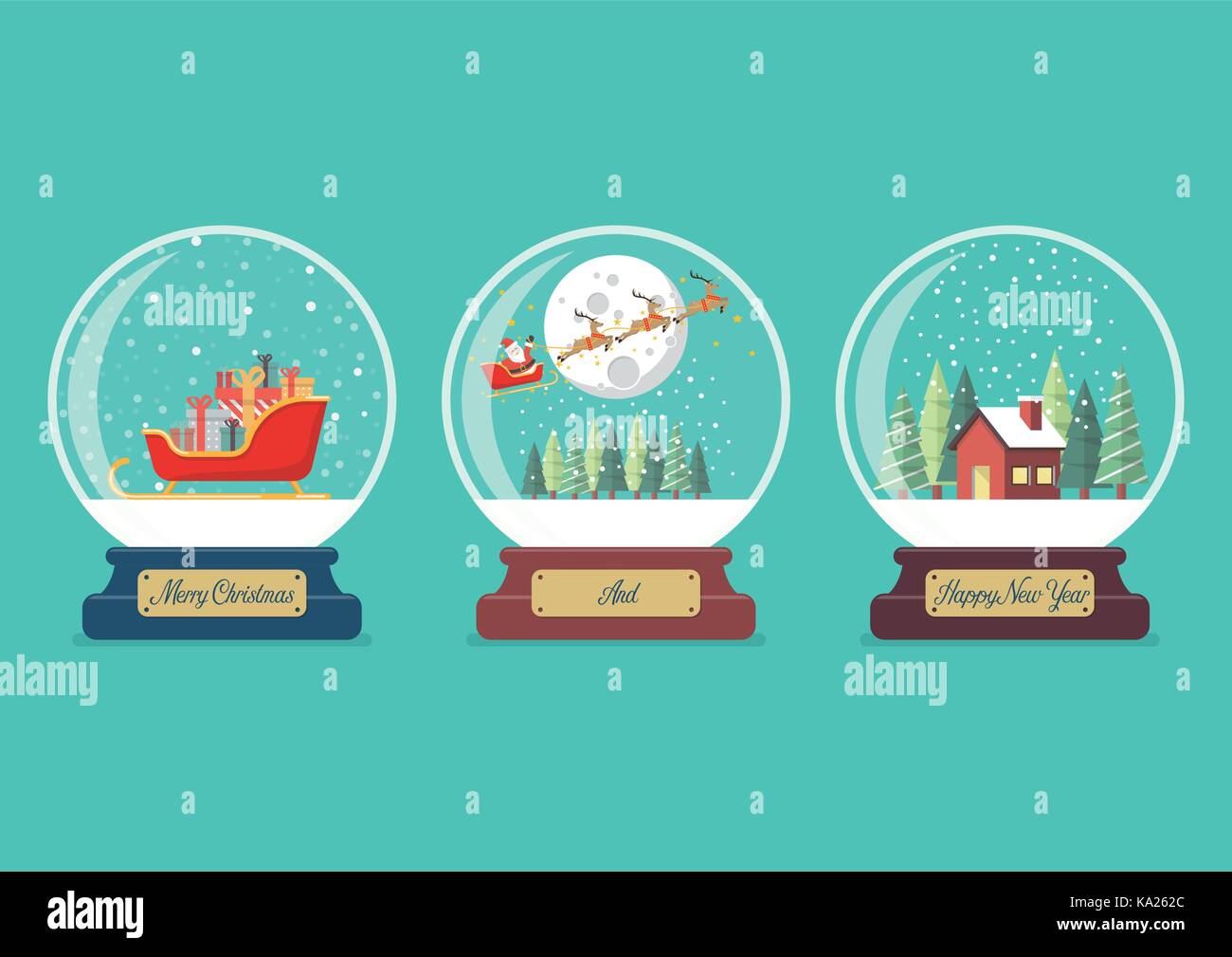 Weihnachtskugel sammlung Stock-Vektorgrafiken kaufen - Alamy