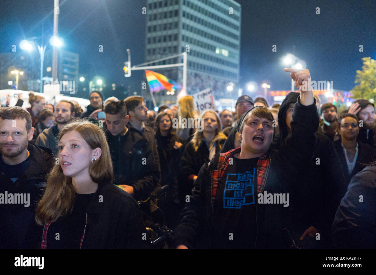 Alexanderplatz Demonstration Stockfotos und -bilder Kaufen - Alamy