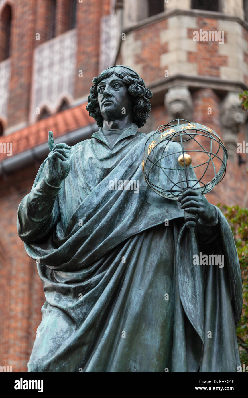 Nikolaus Kopernikus Statue in der Altstadt, Torun, Polen ...