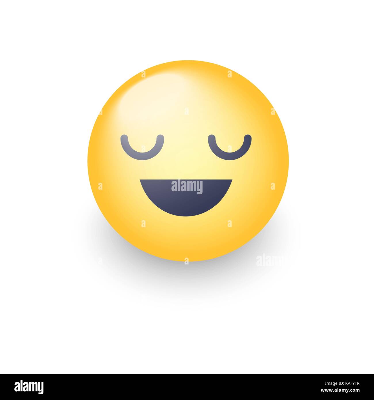 Spaß Cartoon emoji smiley Gesicht. Glücklich lächelnde Vektor emoticon ...