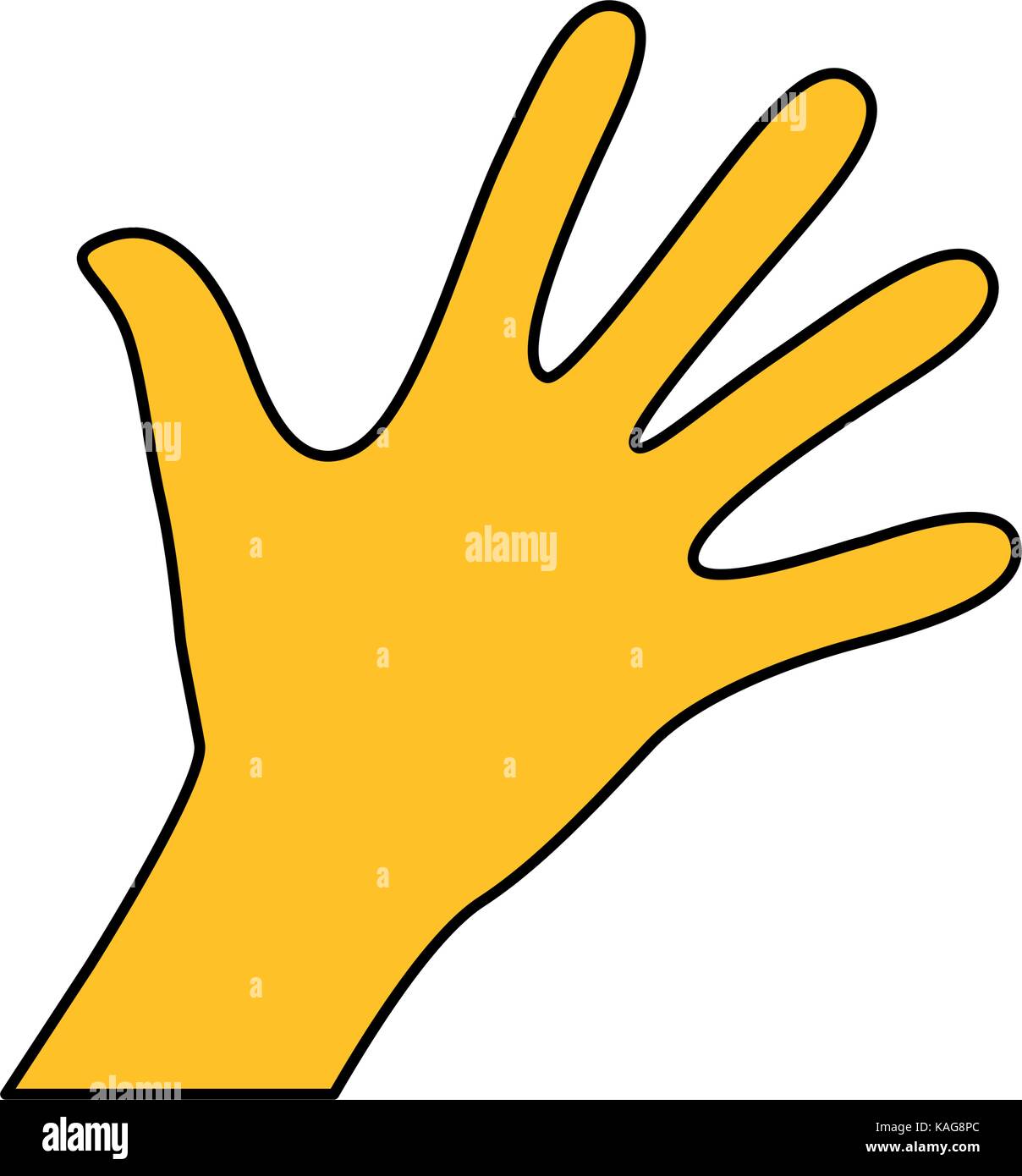 Piktogramm hand Vector Illustration Stock-Vektorgrafik - Alamy