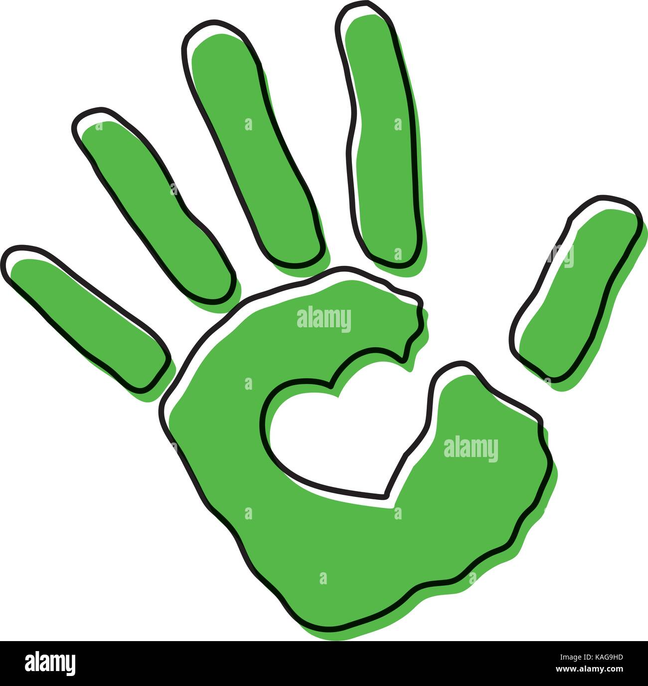 Piktogramm hand Vector Illustration Stock-Vektorgrafik - Alamy