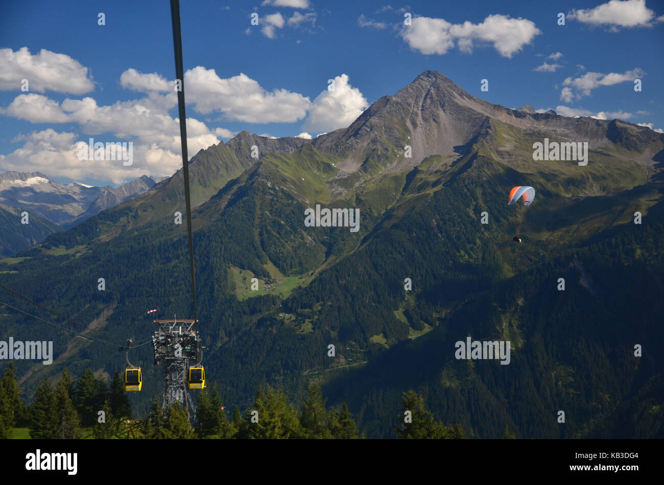 Österreich, Tirol, Zillertal, Mayrhofen, Penken, penkenseilbahn, Kante ...