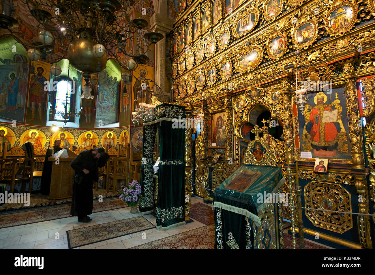 Rumänien, im Norden der Region Bukowina, orthodoxe Kloster Putna, die ...
