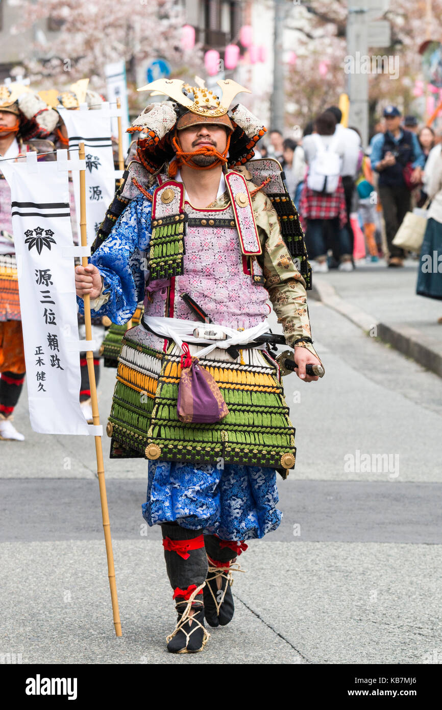 Genji Parade, jährliche Prozession durch die Straßen von Tada, Japan ...