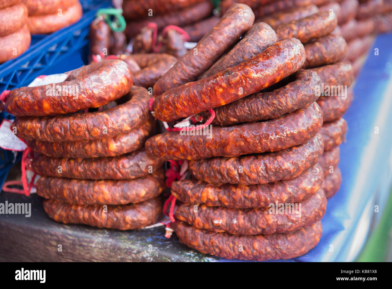 Iberische rote spanische chorizo -Fotos und -Bildmaterial in hoher ...