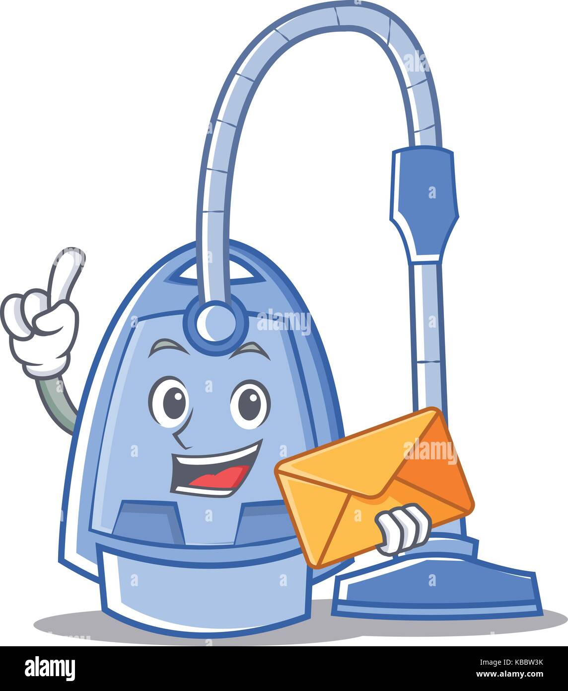 Mit Umschlag Staubsauger Charakter Cartoon Stock-Vektorgrafik - Alamy