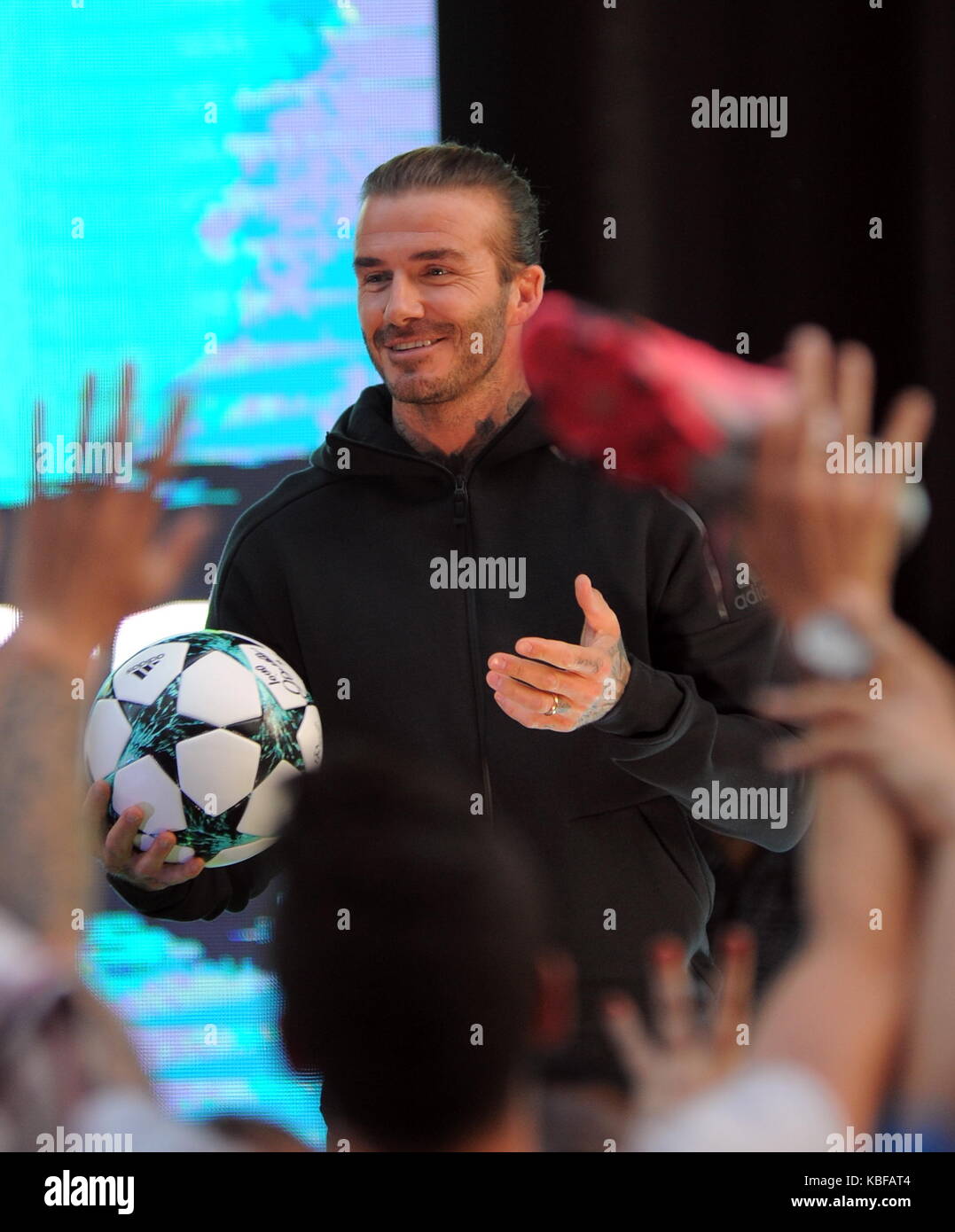Mailand, Italien. 29 Sep, 2017. David Beckham guest star in den Adidas store Der ehemalige ...