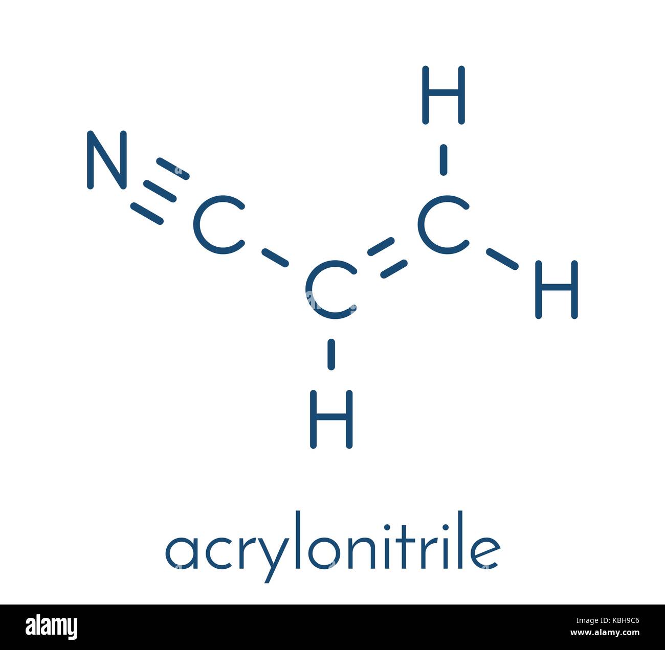 Acrylnitril Molekül, Polyacrylnitril (PAN) und ABS-Kunststoff ...