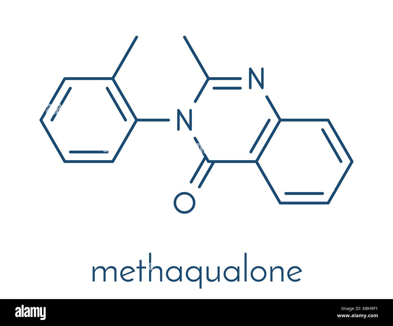 Methaqualone Drogen, chemische Struktur. Skelettmuskulatur Formel Stock ...