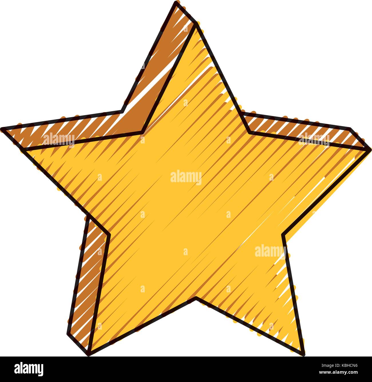 Farbiger Stern doodle auf weißem Hintergrund Vector Illustration Stock ...