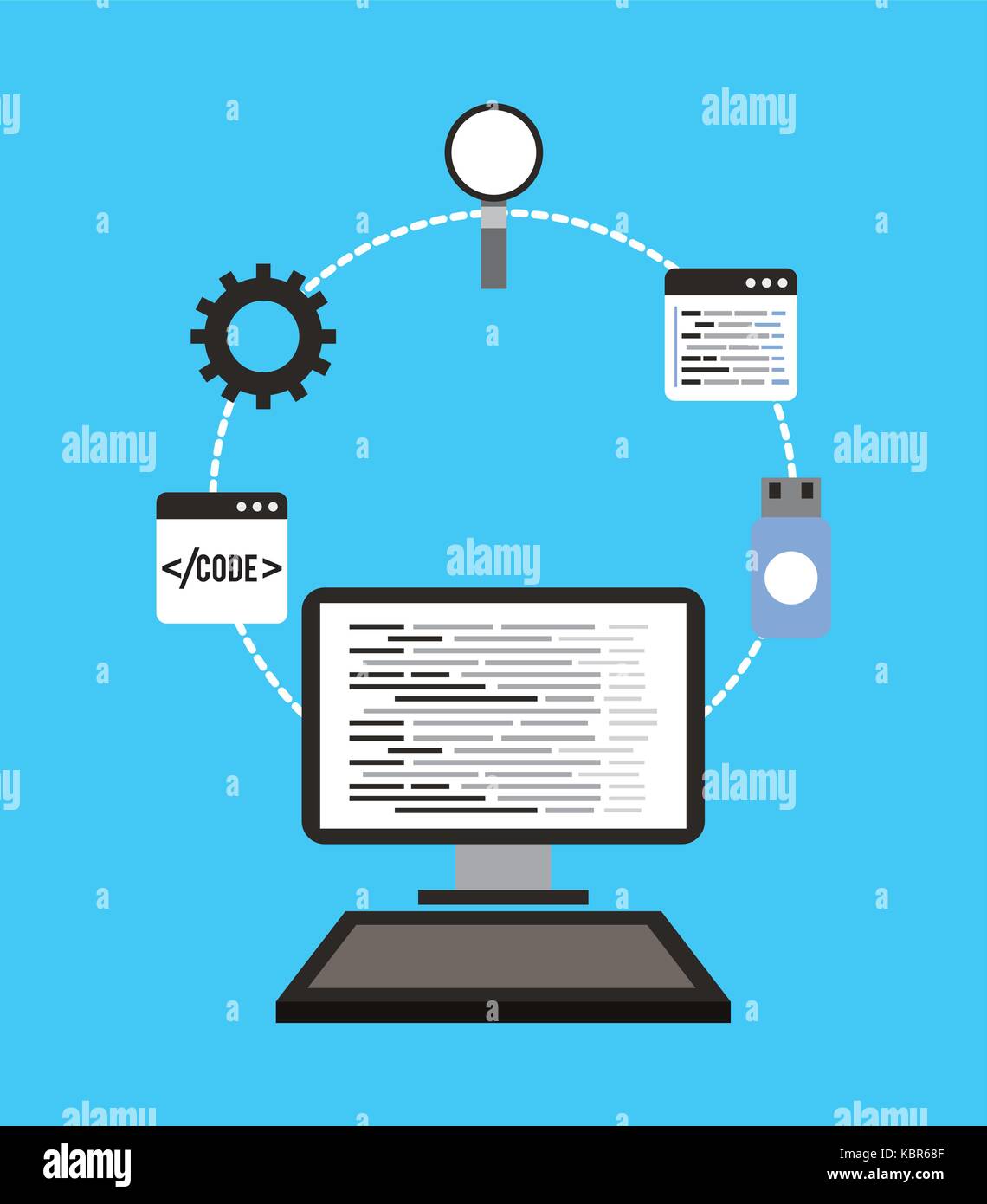 Software programming language icons -Fotos und -Bildmaterial in hoher ...