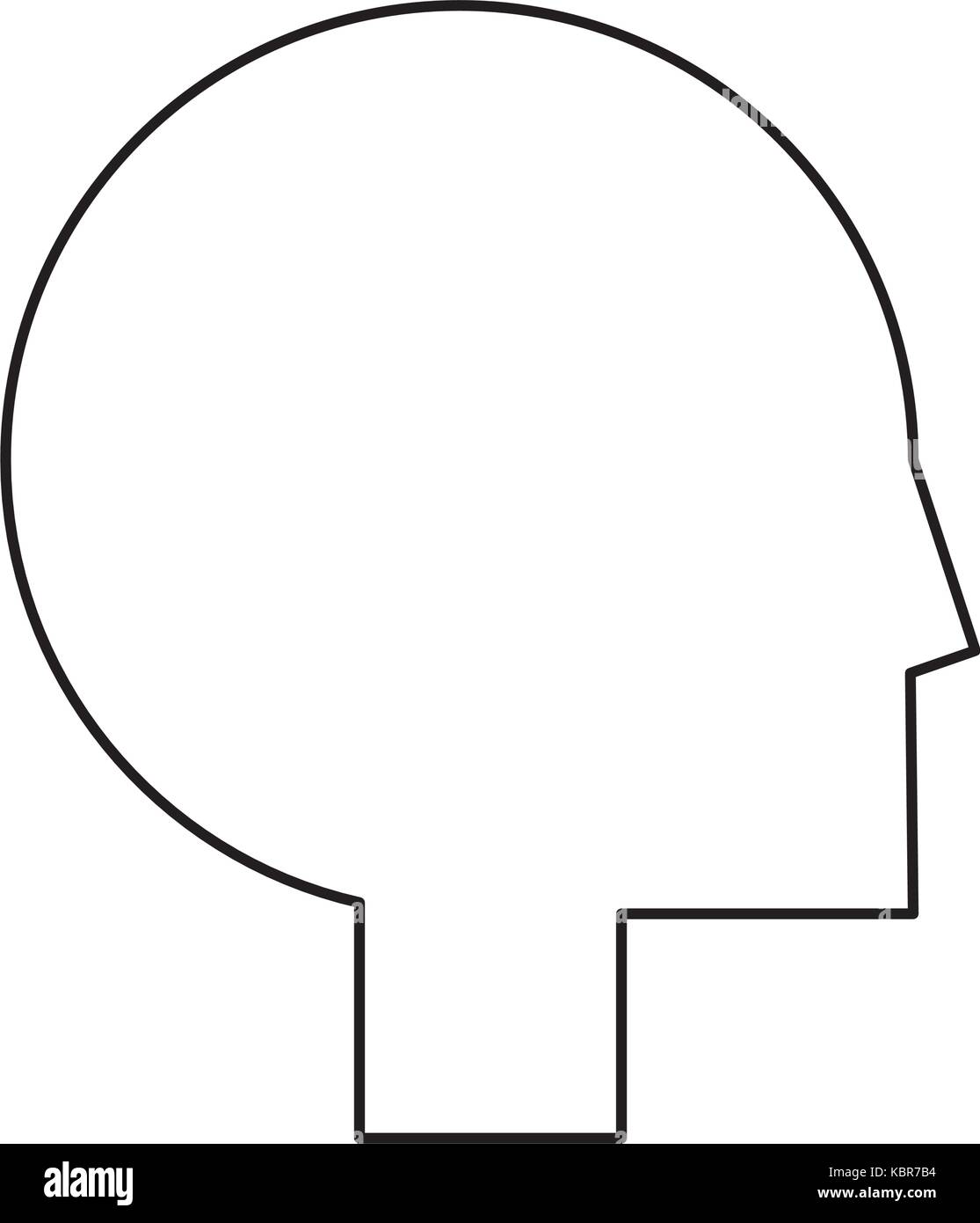 Kopf-Symbol auf weißem Hintergrund-Vektor-illustration Stock ...