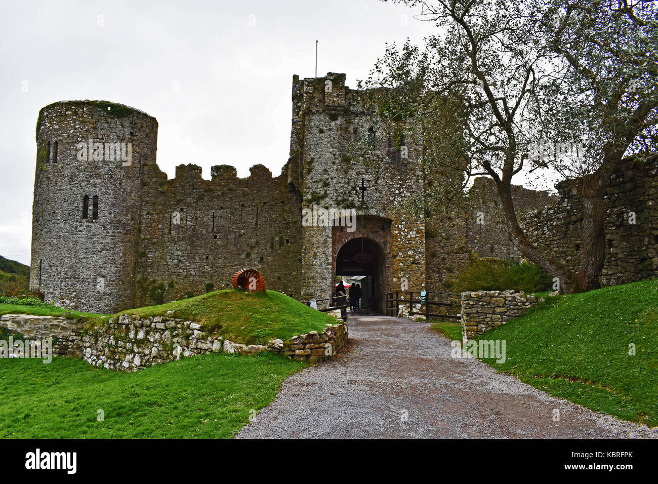Manorbier Castle, pembrokeshire Stockfotografie - Alamy