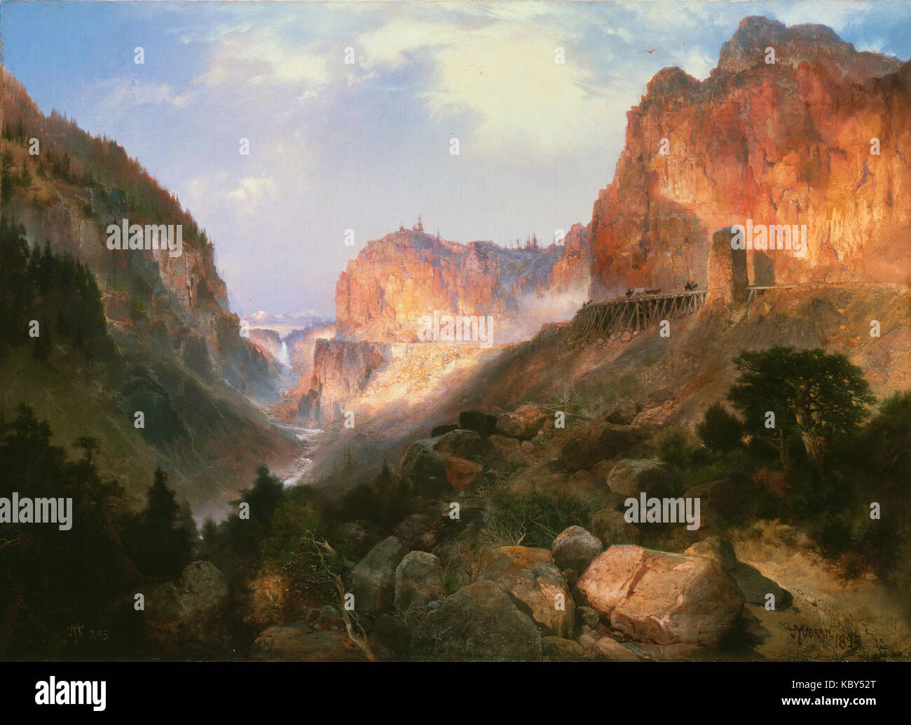 Thomas Moran Golden Gate, Yellowstone National Park Stockfotografie - Alamy