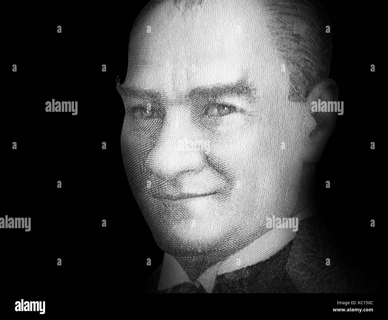 Ein Stück einen Geldschein zeigt eine wichtige Person Stockfotografie ...