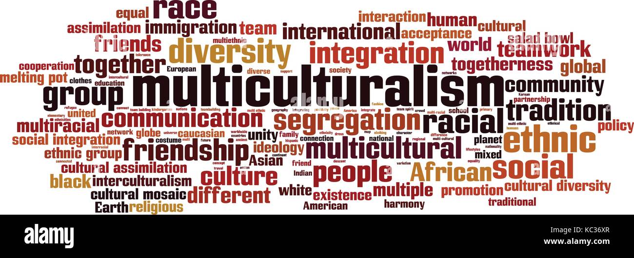 Multikulturalismus Wort cloud Konzept. Vector Illustration Stock ...