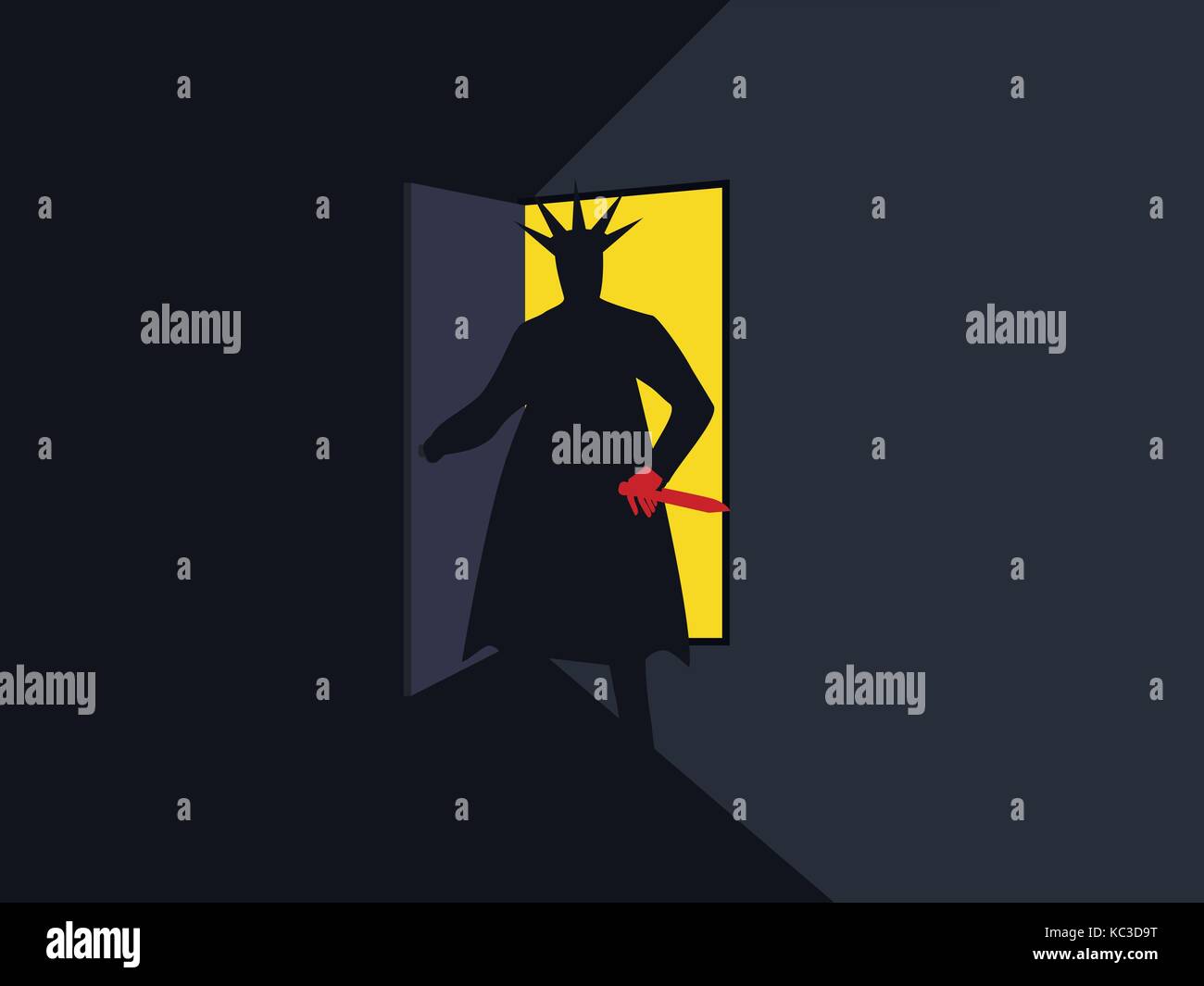 Offene tür und mord Stock-Vektorgrafiken kaufen - Alamy