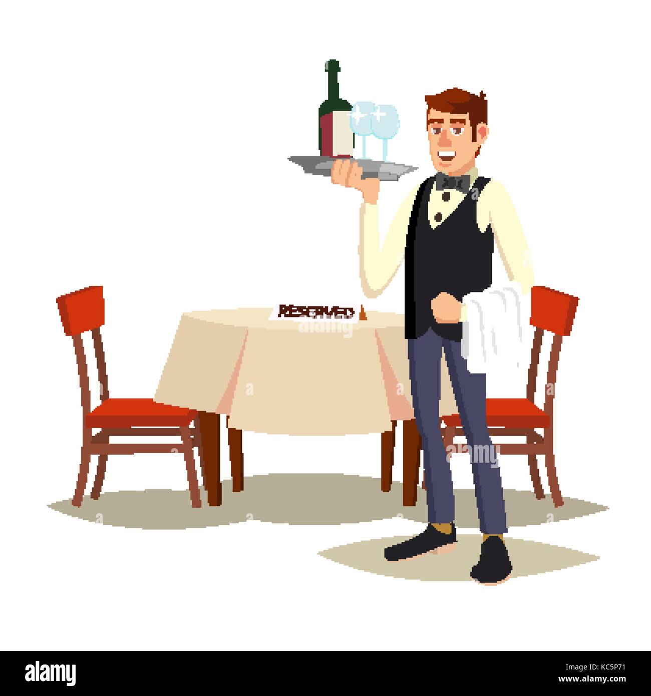 Cartoon Waiter Stockfotos & Cartoon Waiter Bilder - Alamy