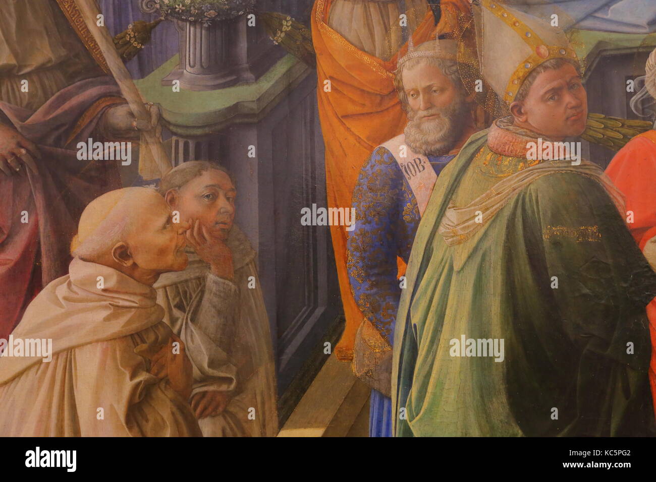 Gemälde auf Anzeige an der Uffizien (Galleria degli Uffizi), Florenz, Italien Stockfotografie ...