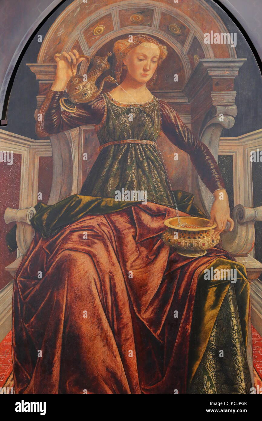 Gemälde auf Anzeige an der Uffizien (Galleria degli Uffizi), Florenz, Italien Stockfotografie ...