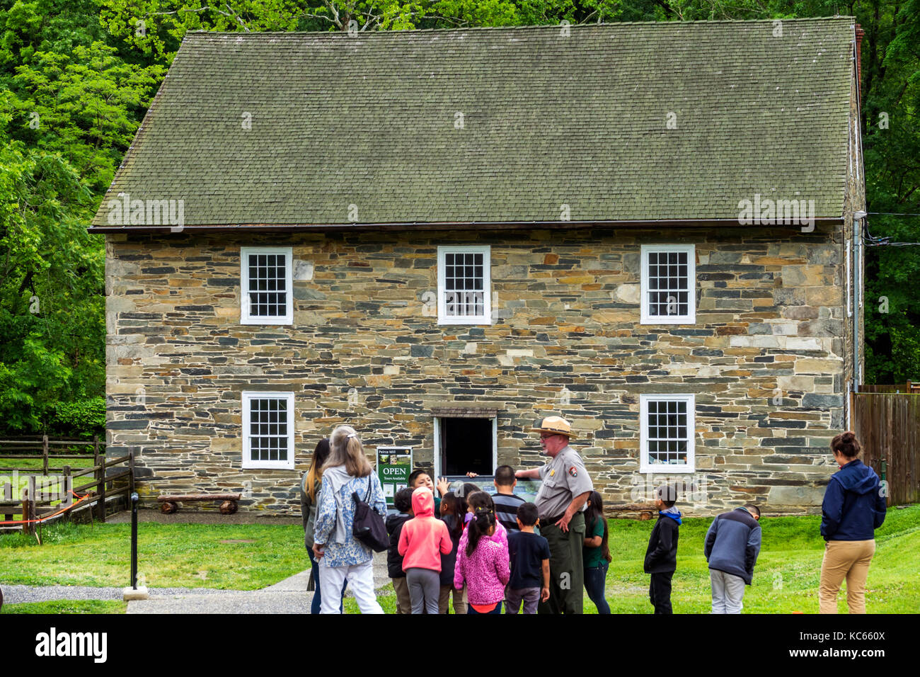 Washington DC, Rock Creek Park, Stadtpark, Peirce Mill, historisches ...