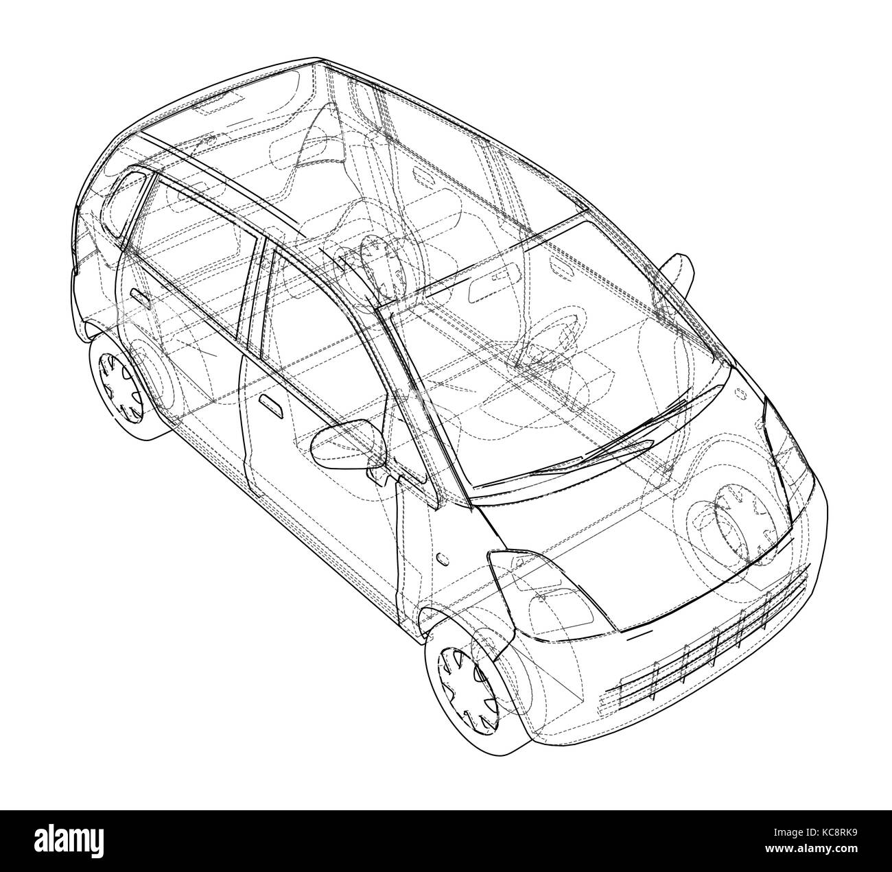 Auto Skizze. Vektor Stock-Vektorgrafik - Alamy