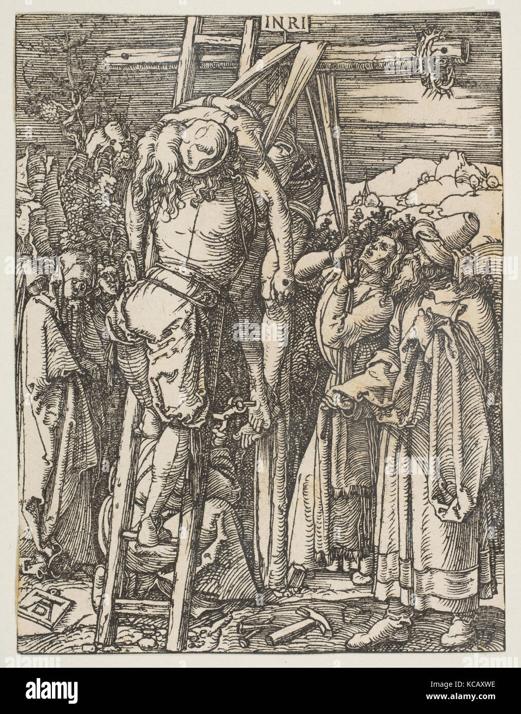 Der Abstieg vom Kreuz, von der kleinen Passion, Albrecht Dürer, Ca. 1509 Stockfotografie - Alamy