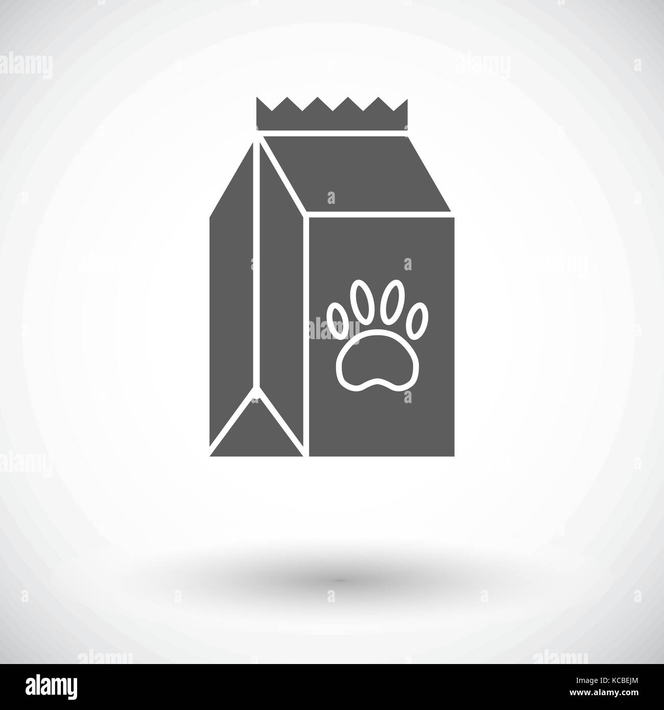 Tiernahrung-Tasche-Symbol. Flache Vektor zugehörige Symbol für Web und ...