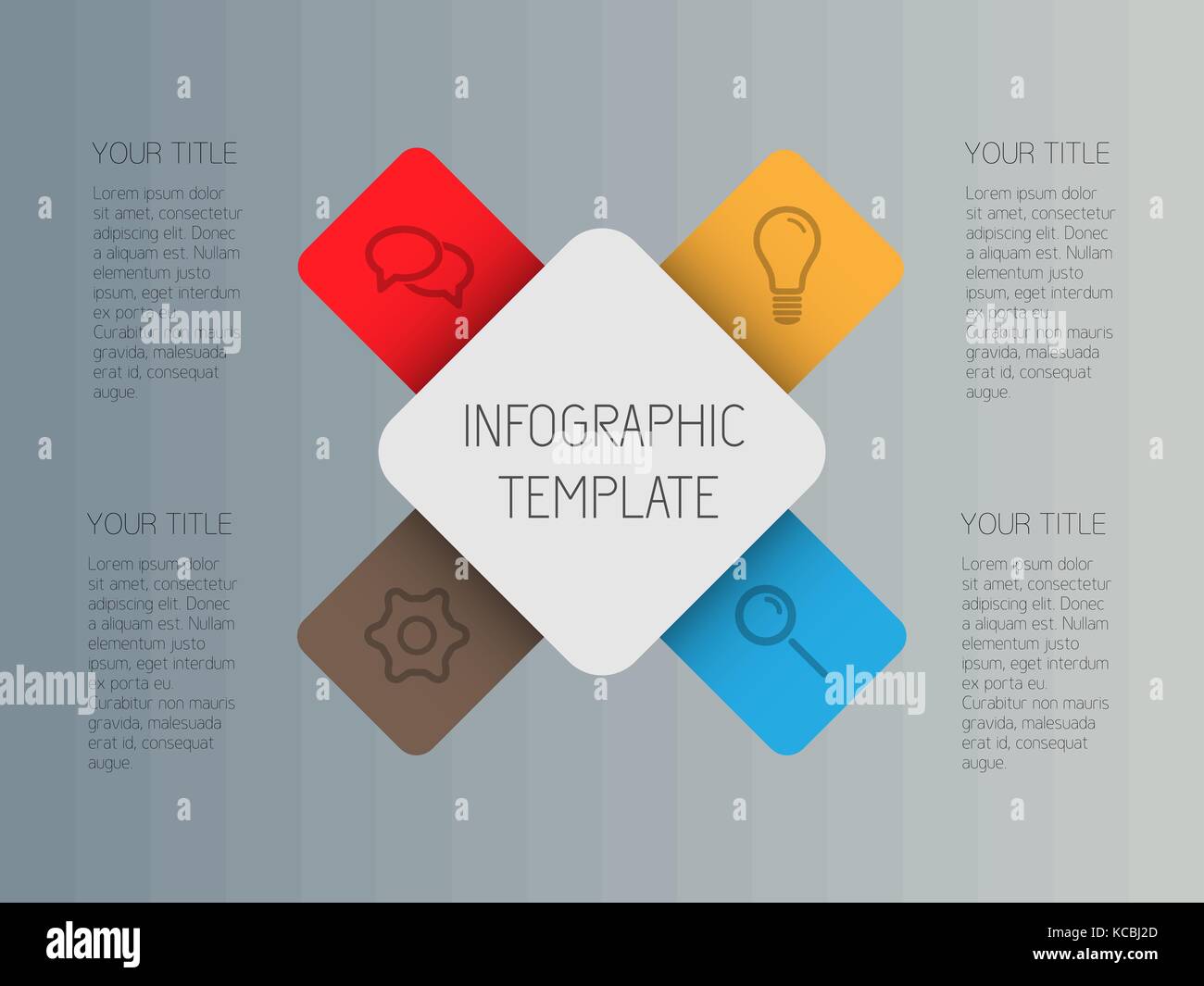 Infografik Vorlage mit Symbolen Stock-Vektorgrafik - Alamy