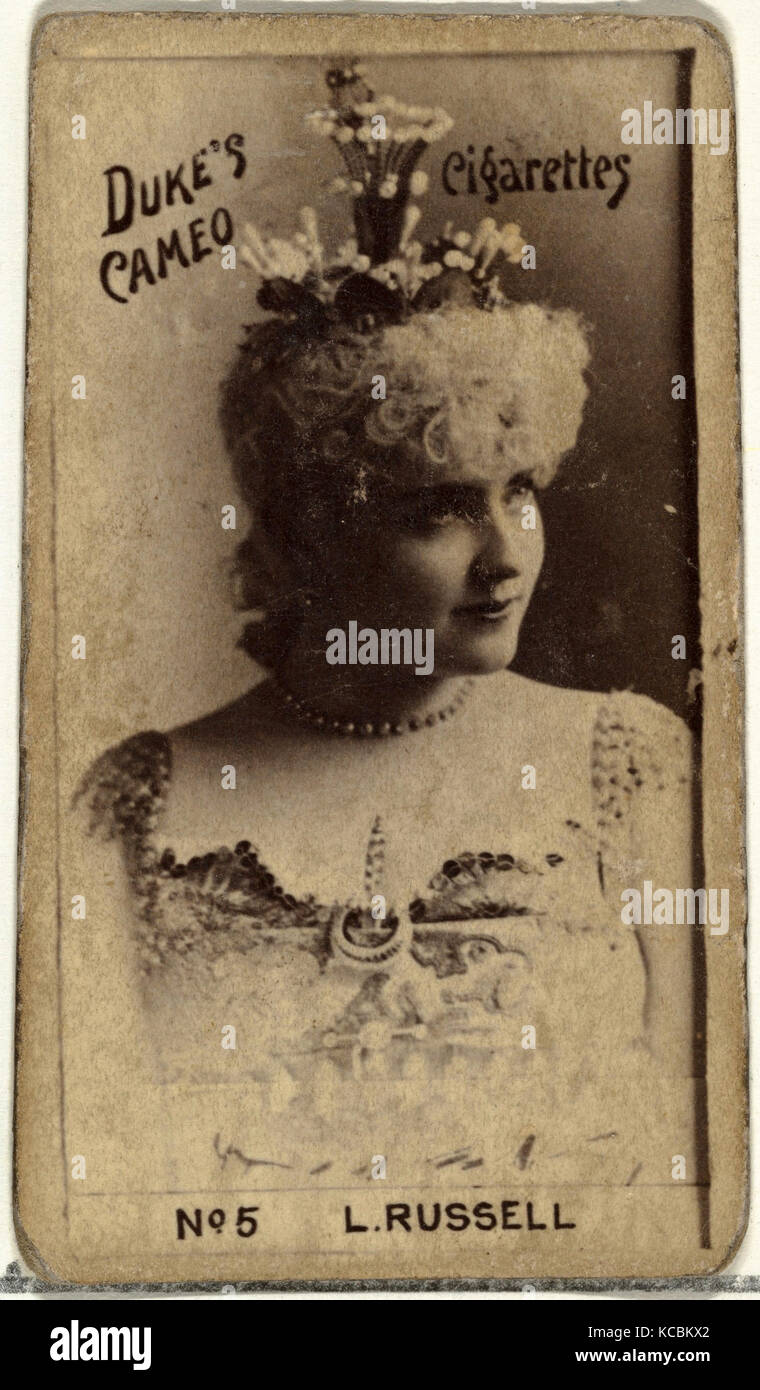 Zeichnungen und Drucke, Foto, Karte Nr. 5, Lillian Russell, von den ...