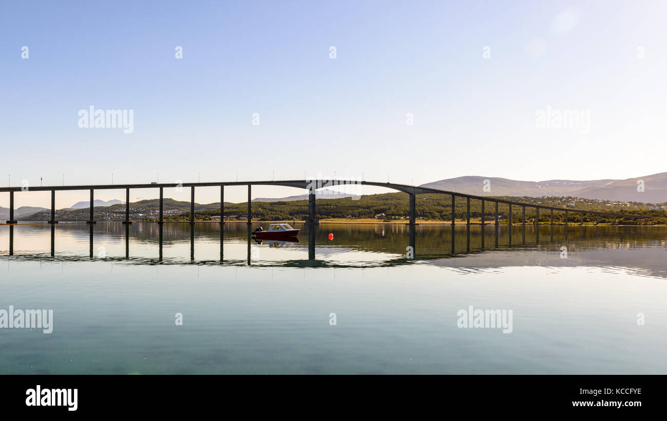 Sandnessund Bridge. Tromsø, Norwegen Stockfotografie - Alamy