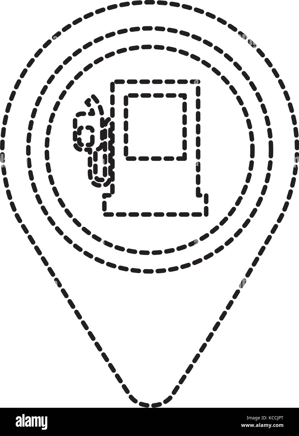Karte pin mit Tankstelle Anwendung zeichen Symbol Stock-Vektorgrafik ...
