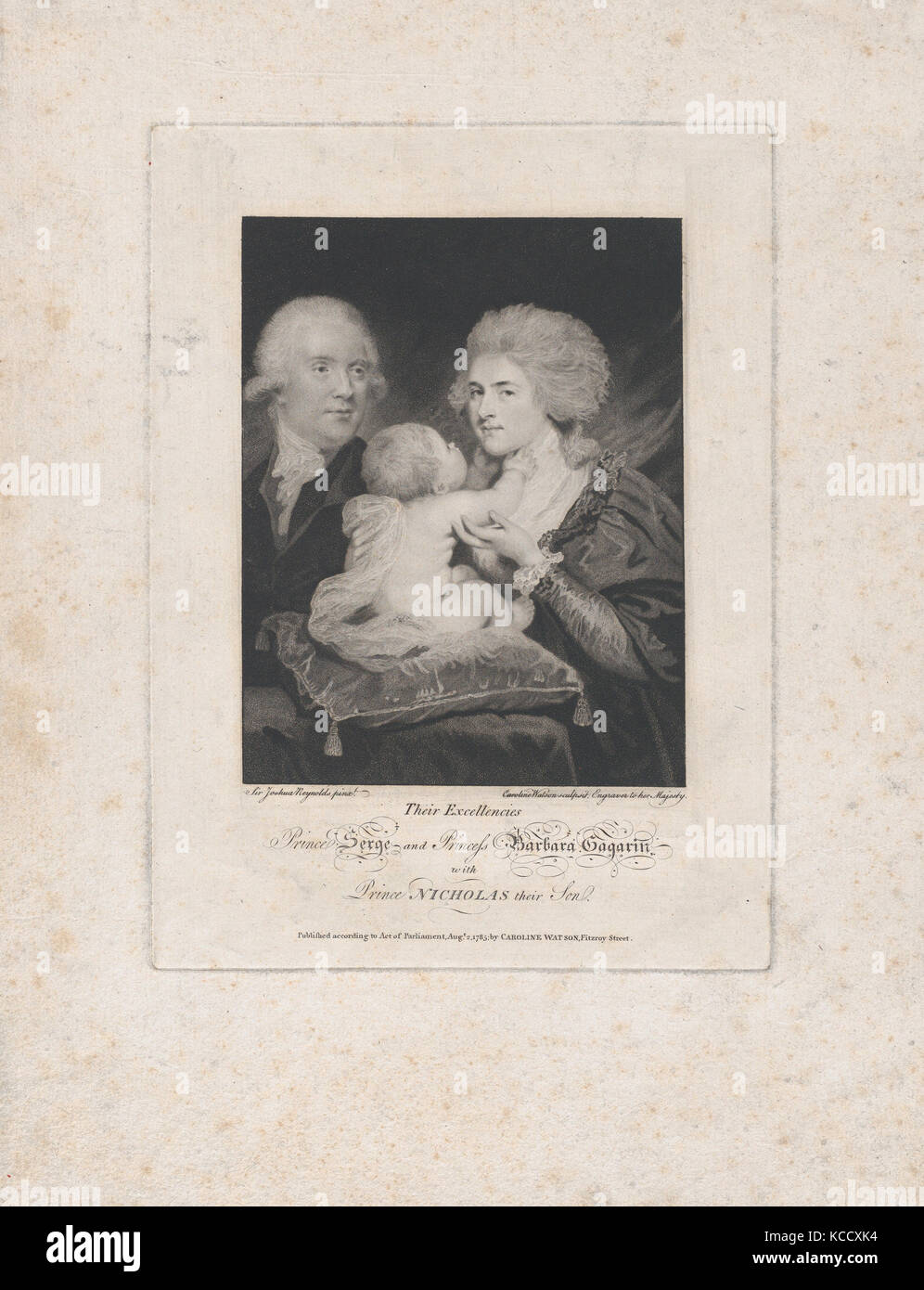 Serge Prinz und Prinzessin Barbara Gagarin mit Fürst Nikolaus ihr Sohn ...