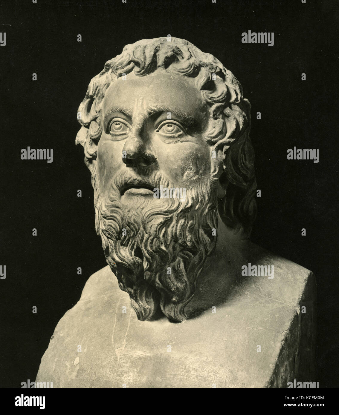 Marmor Kopf Statue von Lisia, Griechischer Philosoph Stockfotografie ...