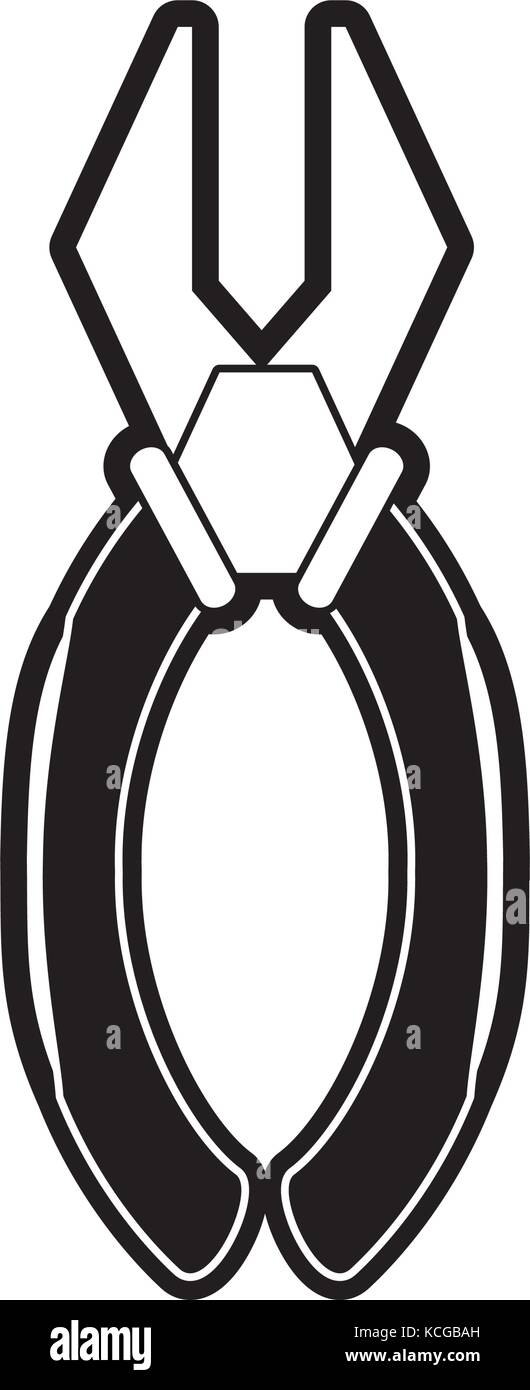 Zange Symbol auf weißem Hintergrund Vector Illustration Stock ...