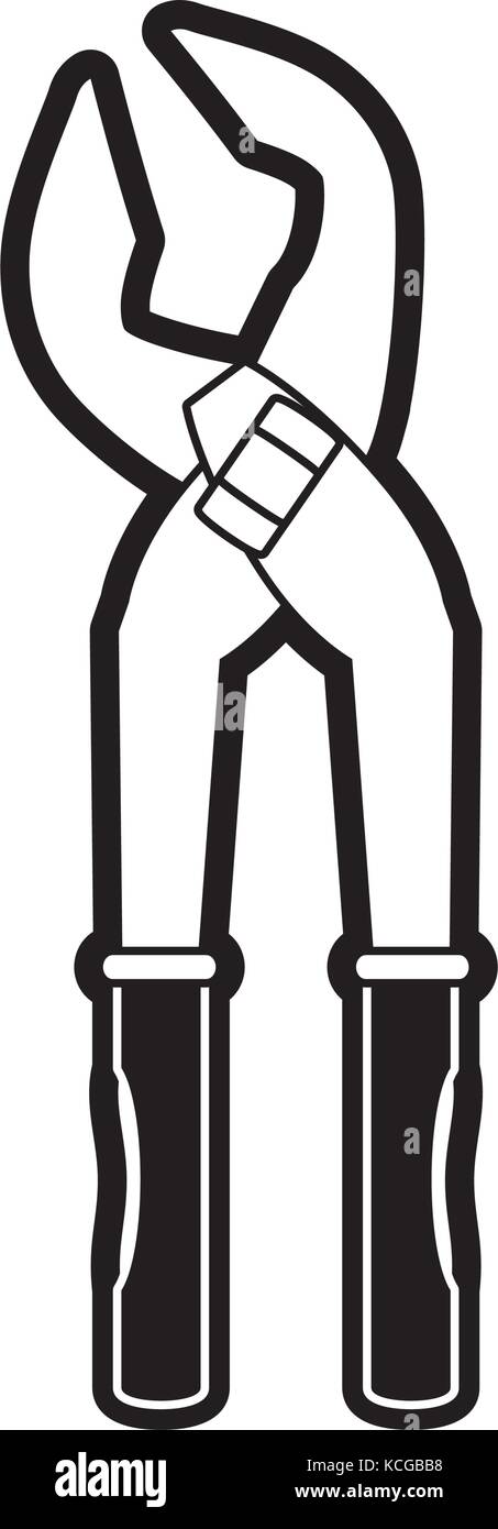 Zange Symbol auf weißem Hintergrund Vector Illustration Stock ...
