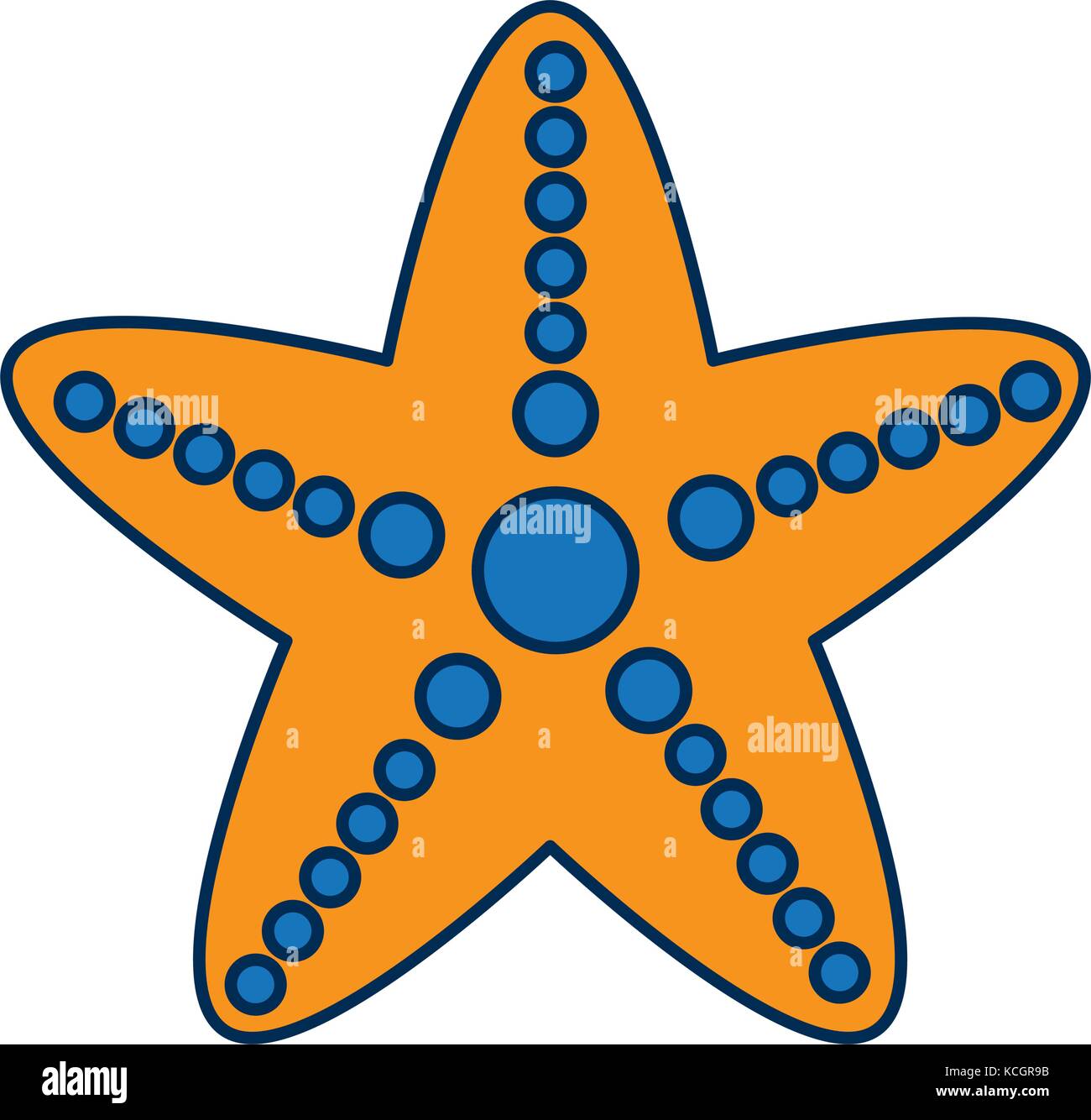 Seestern-Symbol auf weißem Hintergrund-Vektor-illustration Stock ...