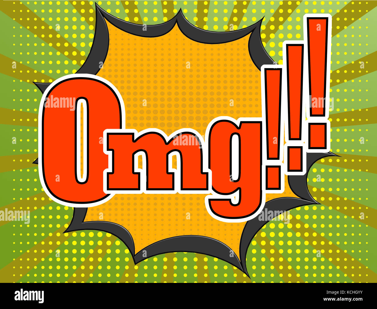 Omg comic Sprechblase Bild mit Hi-res gerenderte Grafiken, die für jede ...