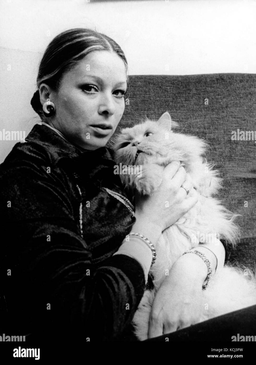 Wolfgang Kielings bereits Ehefrau Monika Gabriel, Deutschland 1970er ...