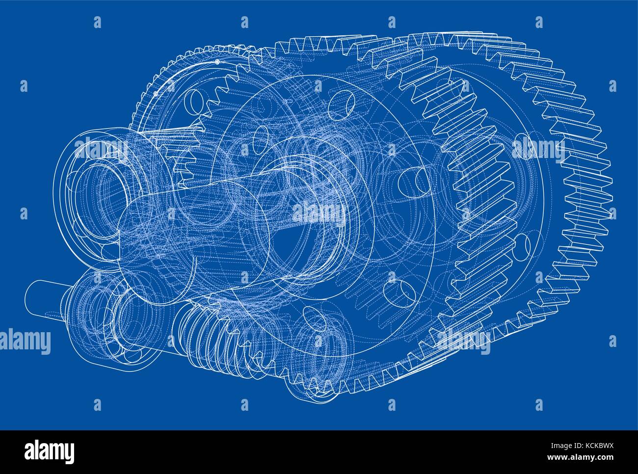 Getriebe Skizze. Vektor Stock-Vektorgrafik - Alamy