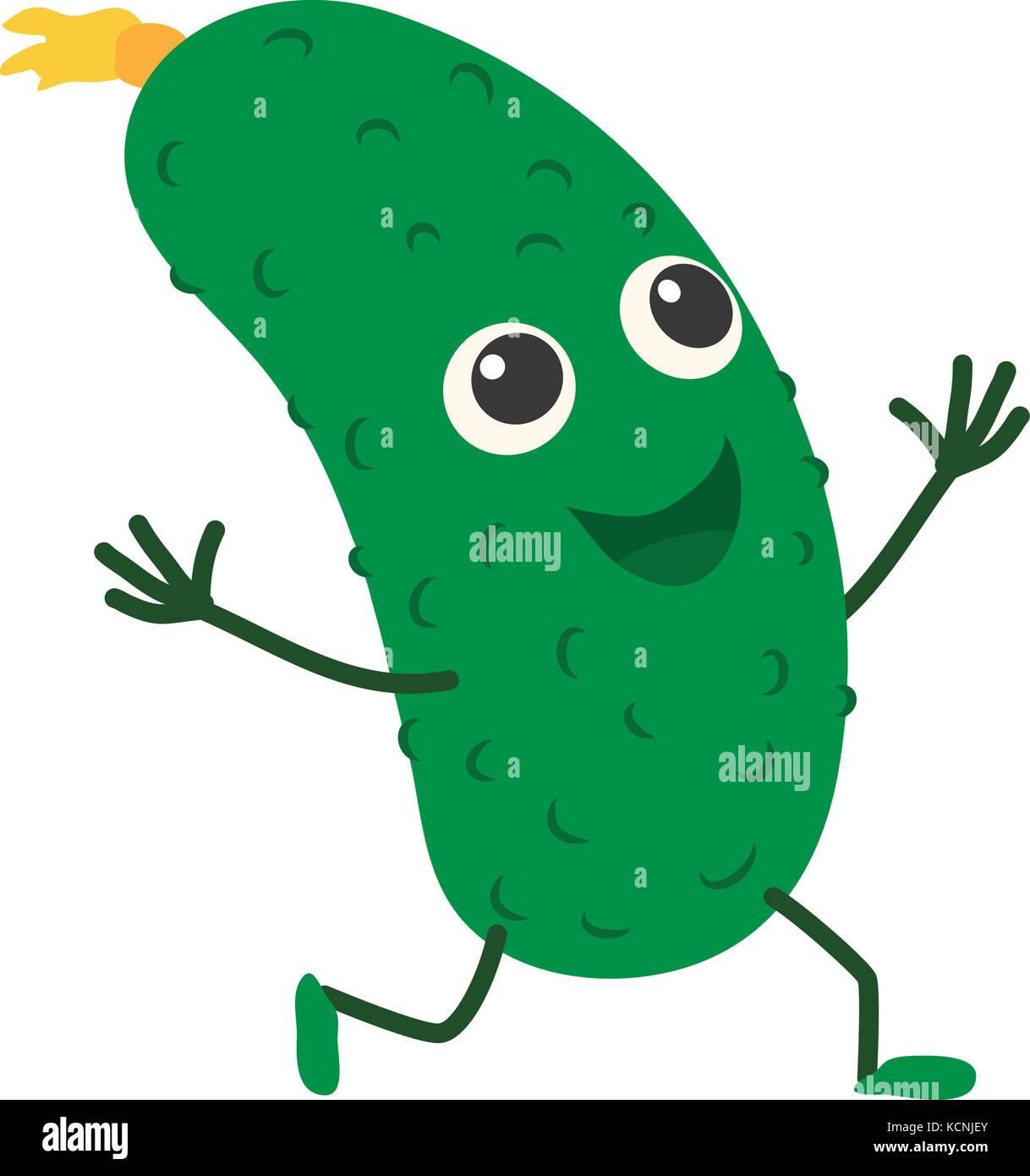 Gurke Symbol, Cartoon Stil Stock-Vektorgrafik - Alamy