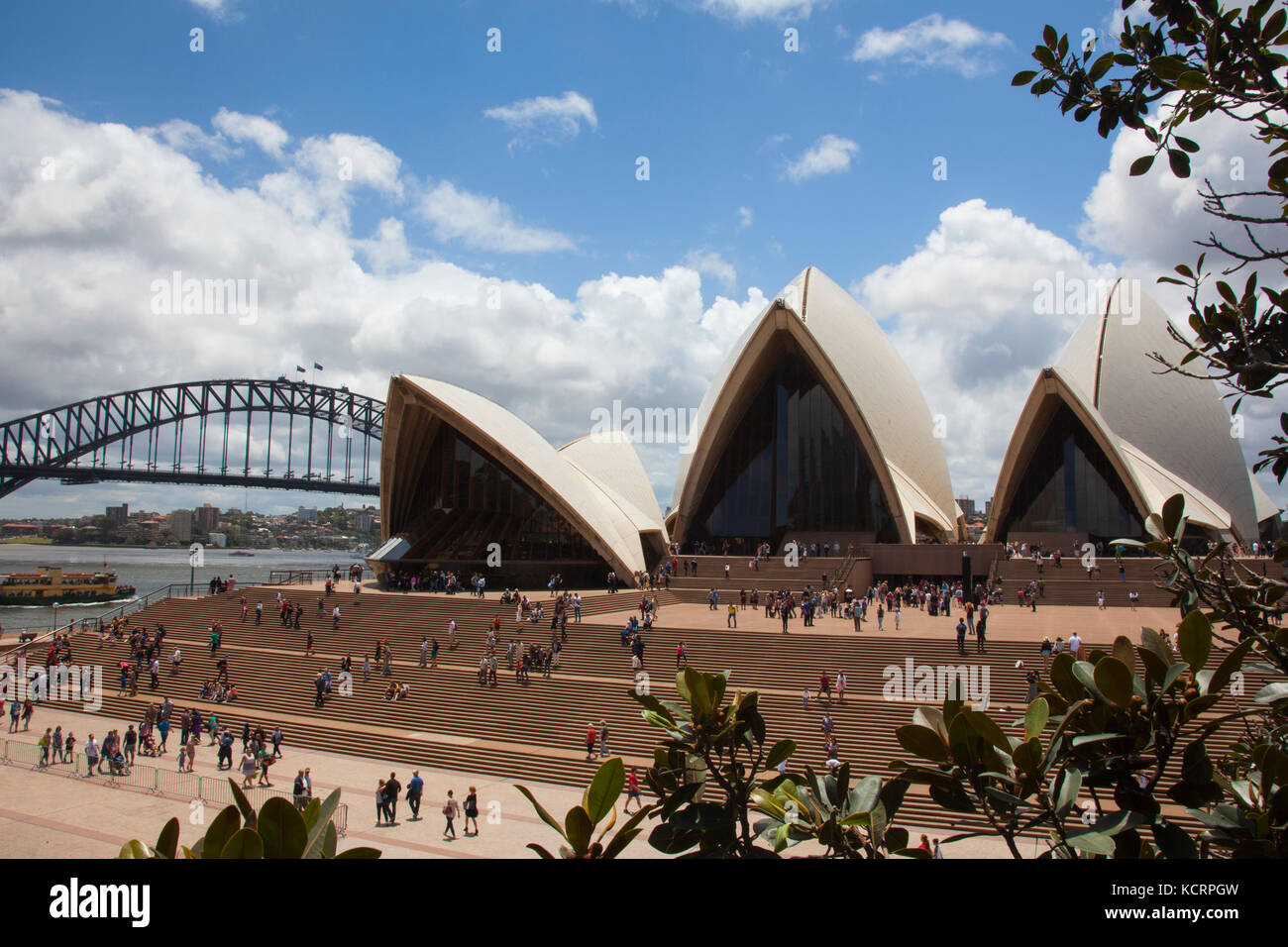 Opera House und der Sydney Harbour Bridge in Sydney, Australien ...