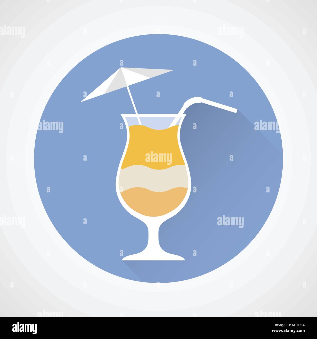 Pina Colada Cocktail einfach Symbol Stock-Vektorgrafik - Alamy