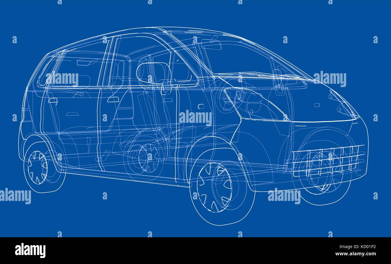 Auto Skizze. Vektor Stock-Vektorgrafik - Alamy