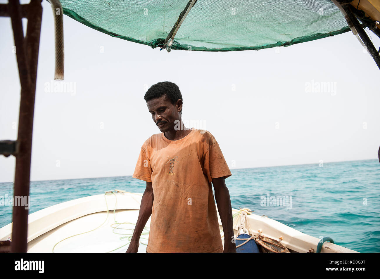 En arrivant sur une des plages de l'Archipel des iles Dalhak en mer ...