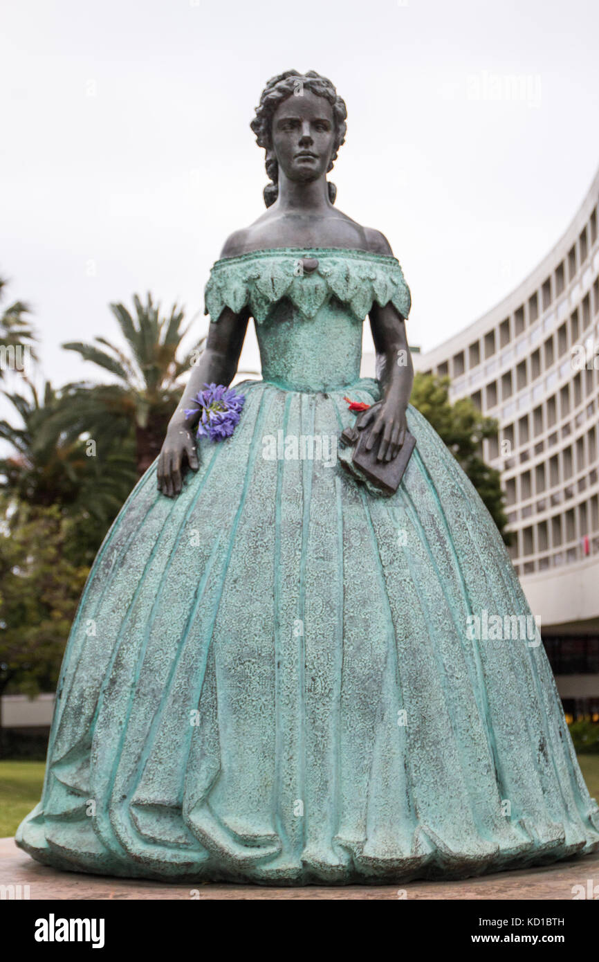 Funchal, Portugal - 17 Juni, 2017: Statue von Sissi, der Kaiserin ...