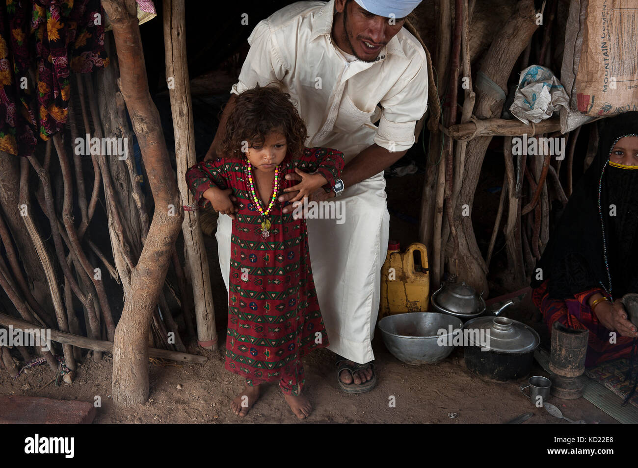 Une famille Rashaida. Les Rashaida ou une Rashaayda sind Tribu vivant ...