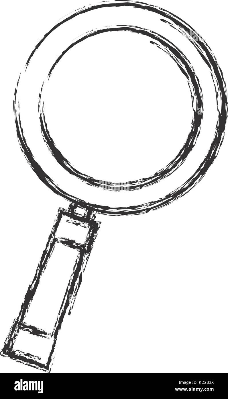 Lupe-Symbol auf weißem Hintergrund-Vektor-illustration Stock ...