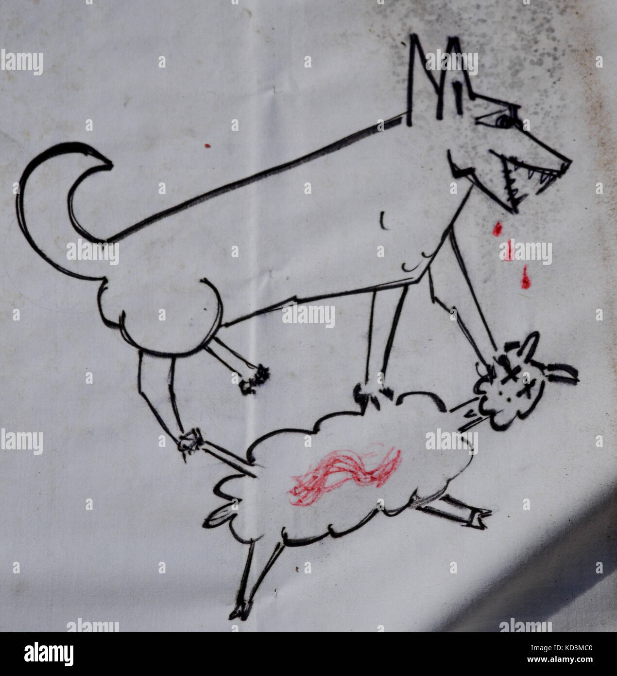 Französische Schafzüchter Protest againts steigende von wolf Angriffe ...